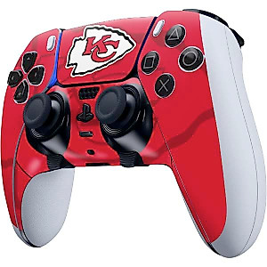 Skinit Decal Gaming Skin Compatible with PS5 DualSense Edge Pro Controller - Officially Licensed NFL Kansas City Chiefs Double Vision Design