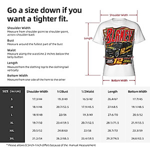 Ryan Blaney 12 Men's T-Shirt Crewneck T-Shirt Tight Sport Short Sleeve Classic Printing Performance