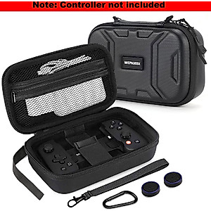 WEPIGEEK Case for Backbone One/PlayStation Edition Mobile Controller,Portable Travel All Protective,Hard Messenger Carrying Bag, Strong Strap,Soft Lining,with Pockets for Accessories Black