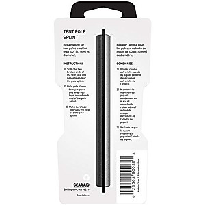 GEAR AID Tent Pole Splint, Replacement Part, 1/2" Gray