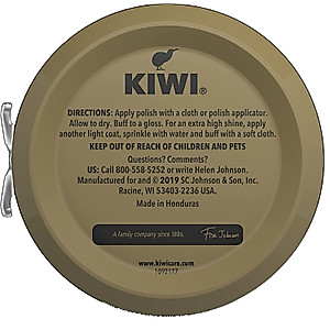 KIWI Parade Gloss Premium Shoe Polish Paste, 1-1/8 Ounce, Black - 6 Pack