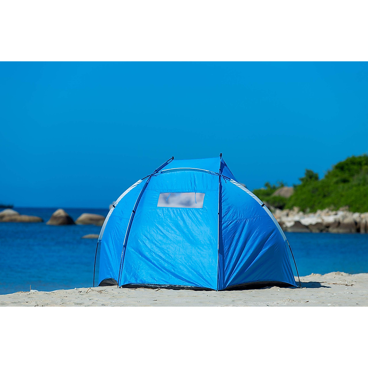 Extra Large Beach Cabana Tent Sun Shelter Sunshade Outdoor Portable UPF 50+, 94.5" L x 47.2" W x 55" H,Light Blue (Blue)