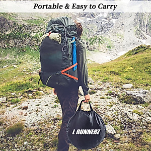 L RUNNZER One Person Tent, Pop Up Ultralight Bivvy Tent for Camping, Backpacking & Trekking with Rainfly