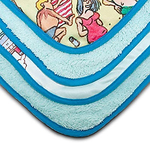 JUST FUNKY Waldo Collectibles | Where’s Waldo On The Beach Fleece Throw Blanket | 45” x 60”