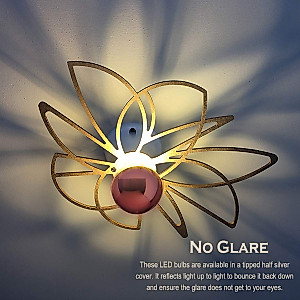 ARGANOL Half Chrome Light Bulb Dimmable, 6W (60 Watt Equivalent) G25/ G80 Globe Shape, 2700K Warm White, Decorative LED Edison Bulb, Rose Gold Tipped Light Bulb, E26 Base, Pack of 2