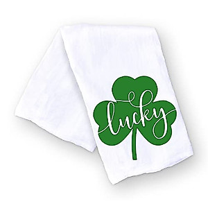 Handmade St Patricks Day Kitchen Towels - Luck of the Irish - 100% Cotton St Patricks Day Dish Towels for Kitchen-Bathroom - 28x29 Inch Perfect Housewarming Gifts for Seasonal-Irish Home Decorations