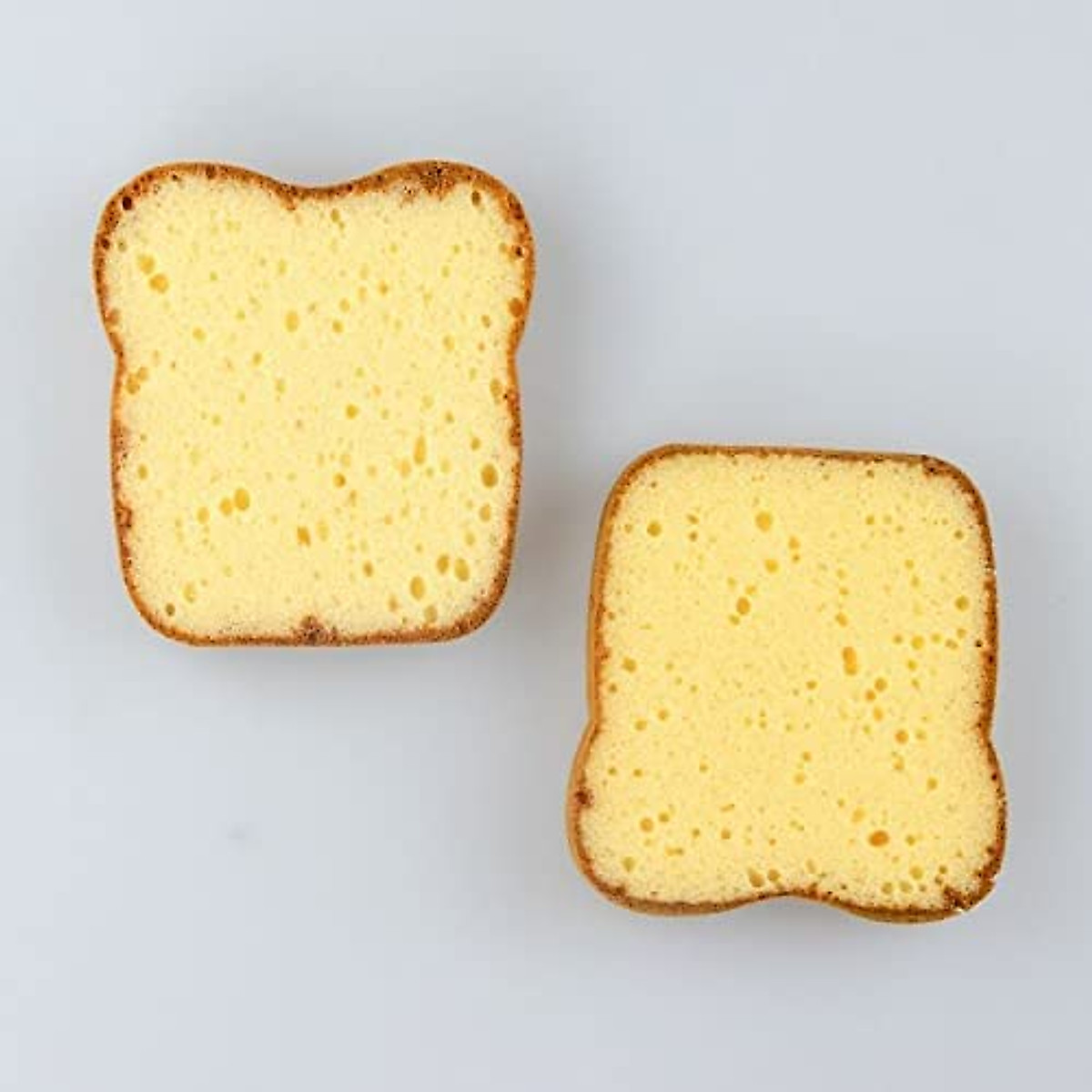 WEEILYAM, 2-Count Fun Toast Dish Washing Compressed Cellulose Sponge for Kitchen Cleaning Supplies