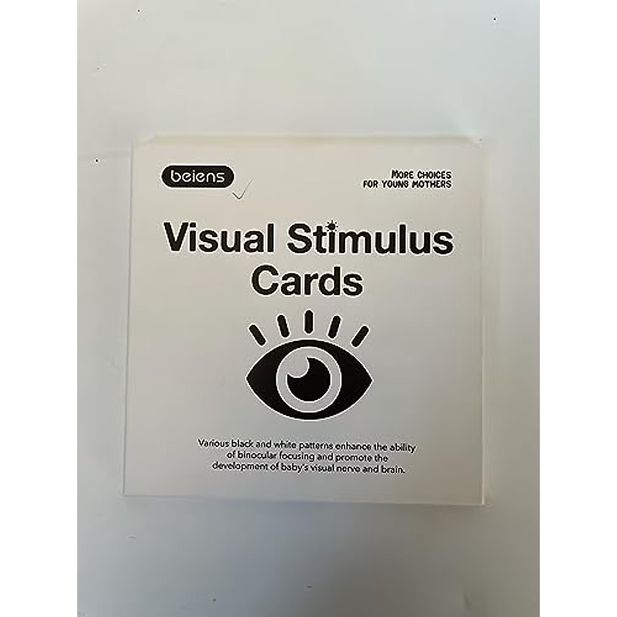 beiens High Contrast Baby Flashcards, Newborn Brain Development Toys, Visual Stimulation Learning Activity Cards, 20 PCs 40 Pages 5.5'' x 5.5'' Educational Infants Gift