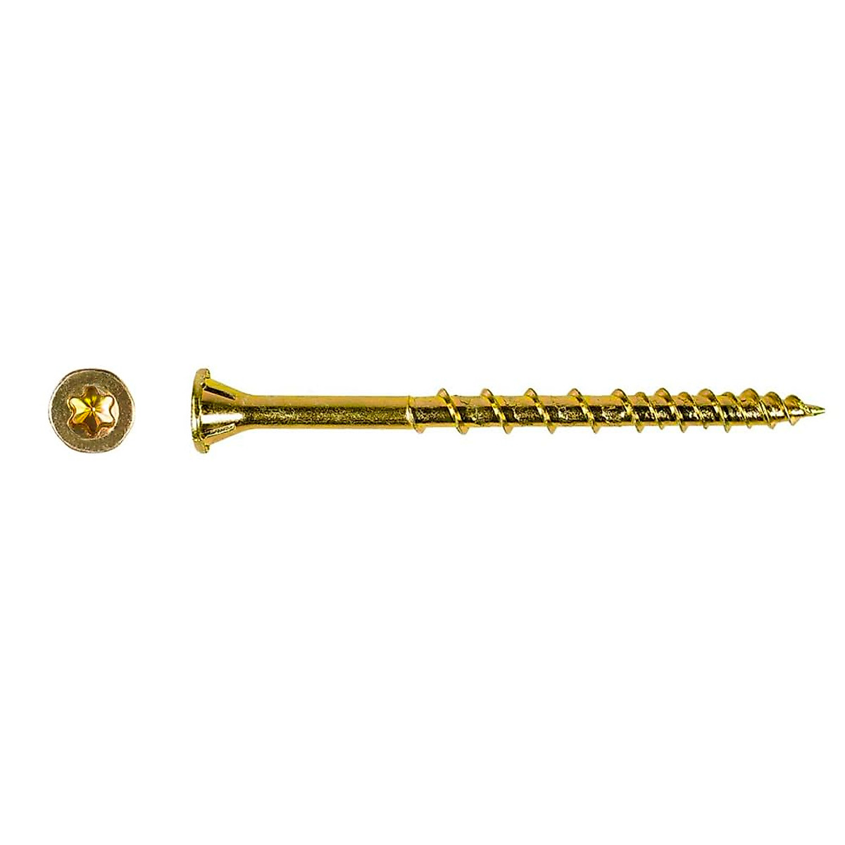 Simpson Strong-Tie WSV212S Strong-Drive WSV SUBFLOOR Screw (Collated) — 9 x 2-1/2 in. T25, Yellow-Zinc (1500-Qty)