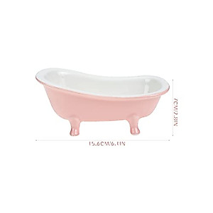 Mini Bathtub Flower Pot Ceramic Succulent Planter Pot Flower Pots Porcelain Plant Pot Vintage Retro Plants Bonsai Holder Desktop Flower Vase Cactus Containers Soap Dish