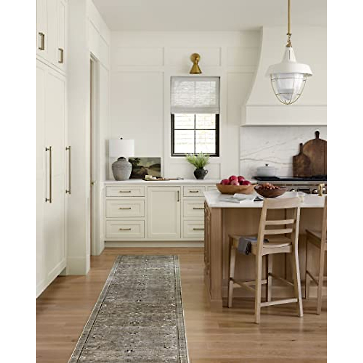 Loloi Layla Collection, LAY-13, Antique/Moss, 9'-6" x 14', .13" Thick, Area Rug, Soft, Durable, Vintage Inspired, Distressed, Low Pile, Non-Shedding, Easy Clean, Printed, Living Room Rug