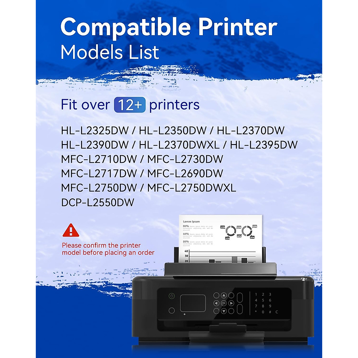 TN760 LemeroUexpect Remanufactured Toner Cartridge Replacement for Brother TN760 TN-760/TN-730 Black High Yield Toner TN730 for MFC-L2710DW DCP-L2550DW MFC-L2690DW L2717DW HL-L2395DW L2350DW Printer
