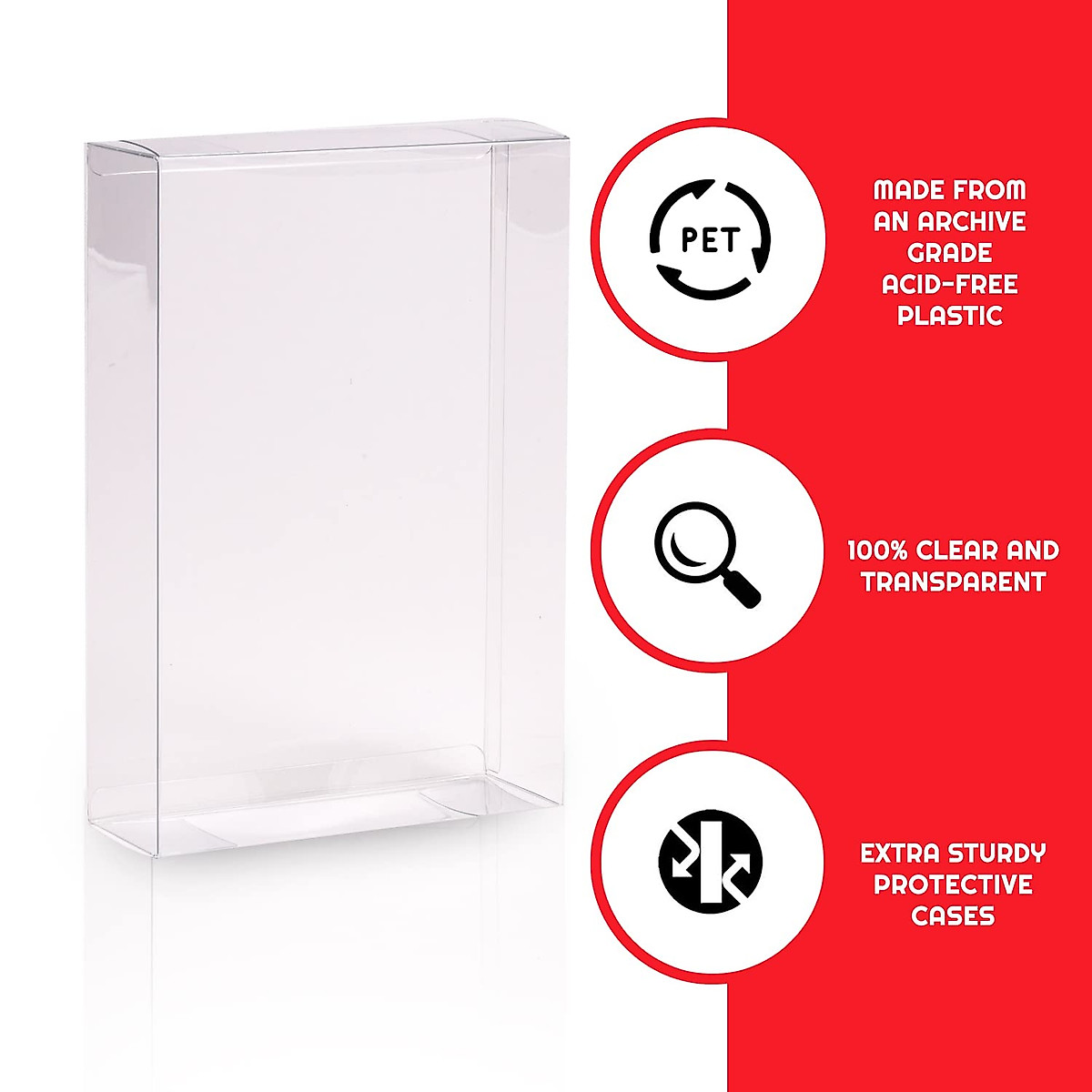 EVORETRO Action Figure Display Protective Case Box for GI Joe 6 inches Classified Series and Marvel Legends 6 inches Infinity Saga - 10-Pack - Stackable 0.40MM Thick, Clear PET Plastic Protector