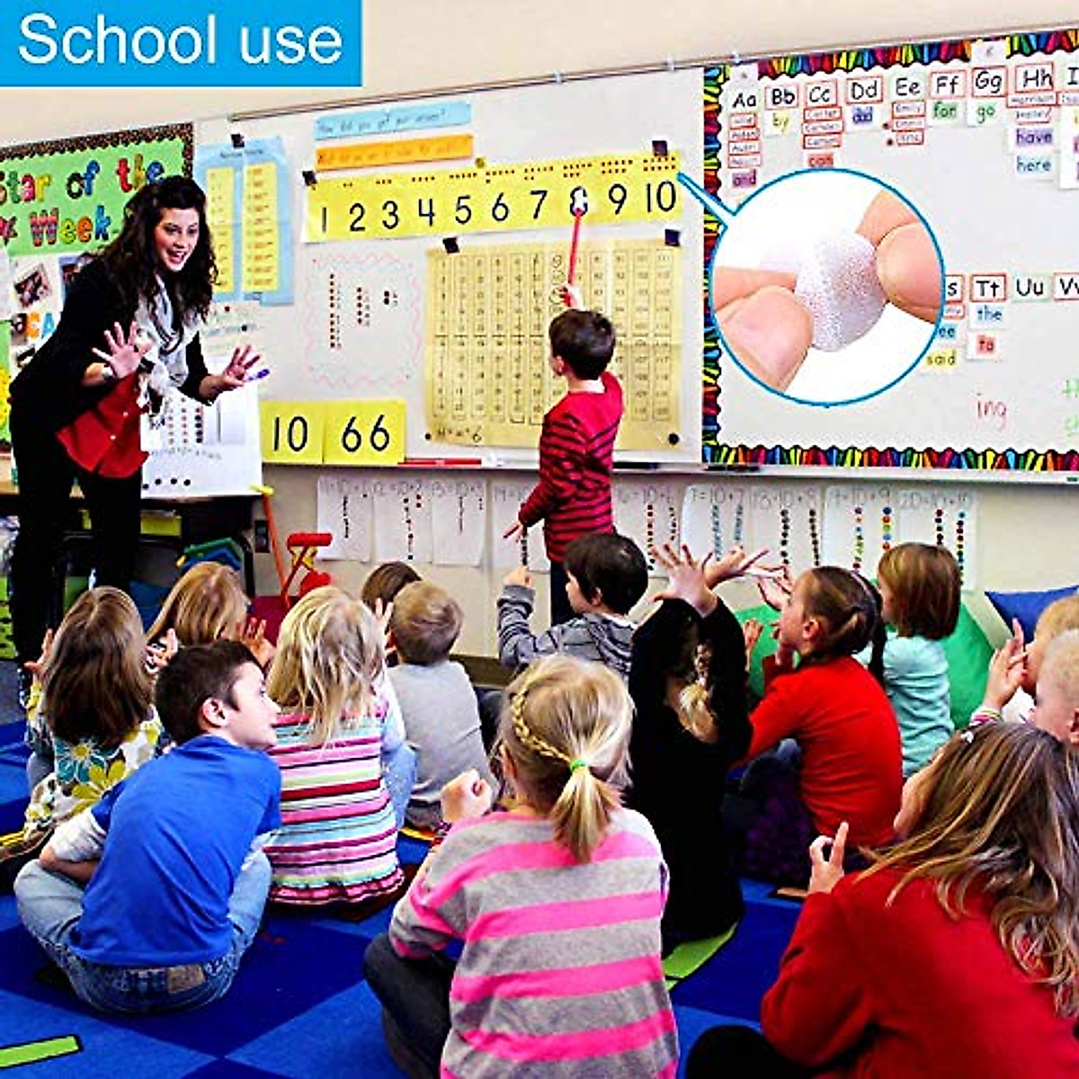 Self Adhesive Dots, Strong Adhesive 1000pcs(500 Pairs) 0.59" Diameter Sticky Back Coins Nylon Coins, Hook & Loop Dots with Waterproof Sticky Glue Coins Tapes, Very Suitable for Classroom, Office, Home