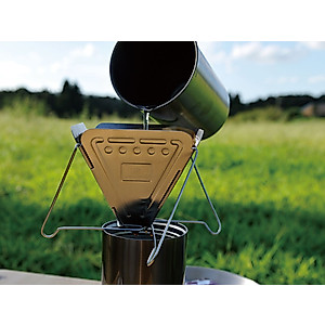 Snow Peak Collapsible Coffee Drip - Durable & Portable Pour-Over Coffee Gear - Stainless Steel Coffee Dripper for Camping & Backpacking Trips - Foldable for Easy Packing