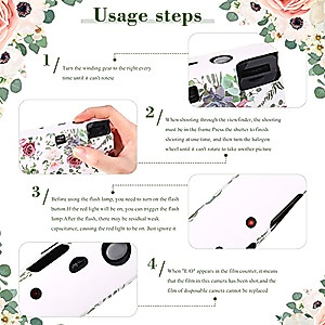 10 Pack Disposable Camera for Wedding Bulk, 34mm Single Use Camera Bulk with Flash and Hand Strap Disposable Cameras One Time Camera for Gathering Wedding Travel Party Supply (Black and White Film)