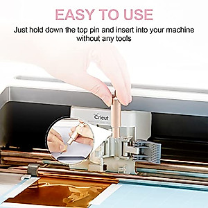 Premium Fine Point Blade for Cricut, Fabric Bonded Blade and Housing, Cutting Blades Replacement for Maker 3/Maker/Explore 3/Explore Air 2/Air/One, Explore Maker - Gold