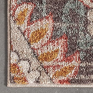 Well Woven Adeline Bohemian Vintage Medallion Soft Blush Multicolor Area Rug (5'3" x 7'3")