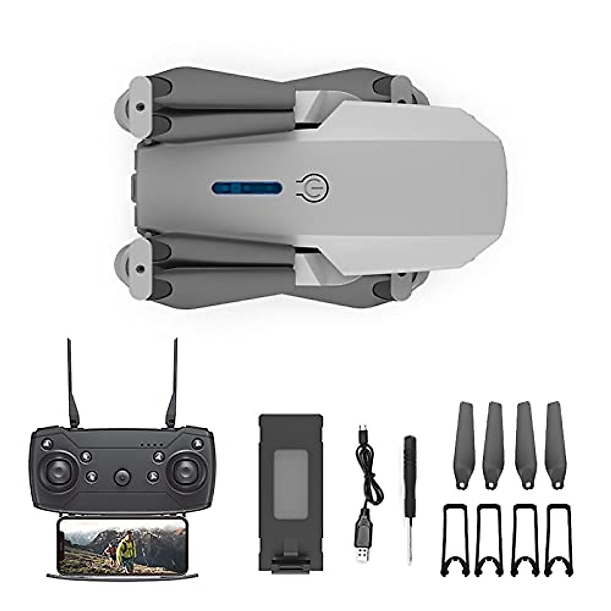 Remote Control Drones with Camera for Adults 4K & 1080P, Flying Toys with 3-level Flight Speed 4 Channel Fpv Mini Drones with Camera Rc Plane Helicopters Cool Stuff Gifts for Men (White)