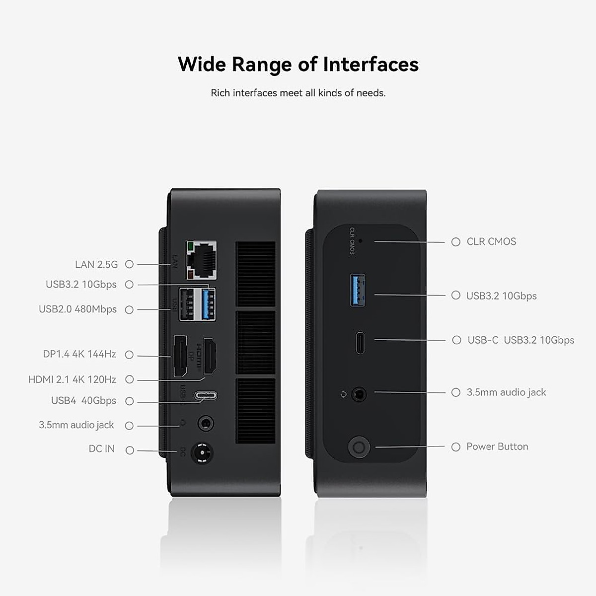 Beelink SER6 Mini Desktop PC with AMD Ryzen 9 6900HX 8C/16T, 16GB DDR5 500GB NVMe M.2 SSD, Triple Display Output, WiFi 6, 2.5G RJ45, Bluetooth 5.2 W-11 Gaming Mini Computer