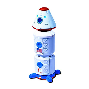 ASTRO VENTURE Space Playset - Toy Space Station & Space Capsule with Lights and Sound & 2 Astronaut Figurine Toys for Boys and Girls