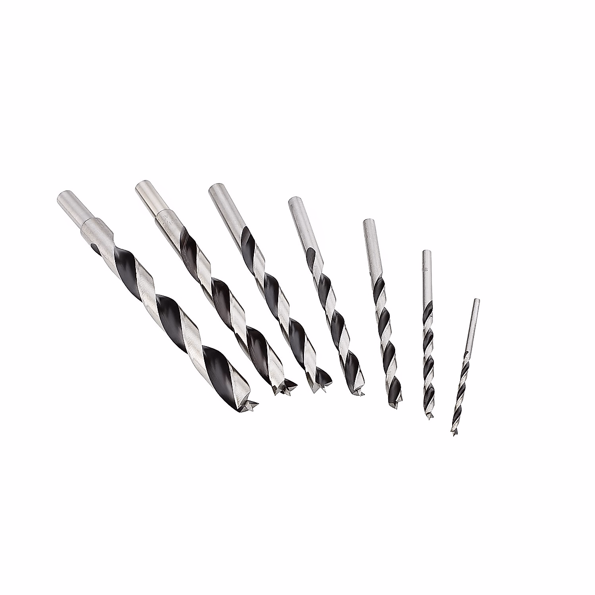 Fisch Fsf-320791 Brad Pt. Drill Bit 7Piece Set Chrome Vanadium Includes 1/8, 3/16, 1/4, 5/16, 3/8, 7/16 & 1/2" (01200007K01)