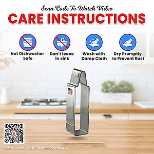 Crayon Cookie Cutter 4.25 Inch – Made in the USA – Foose Cookie Cutters Tin Plated Steel – Crayon Cookie Mold