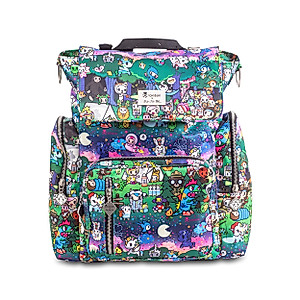 JuJuBe x Tokidoki Diaper Backpack + Messenger Bag, Be Sporty | Multi-Functional, Lightweight, Durable + Travel Friendly | Camp Toki