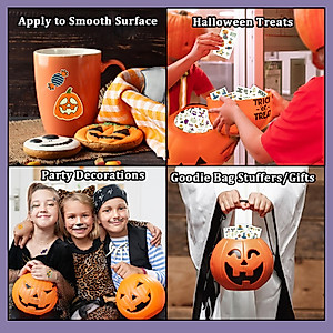 Partywind 135 Styles Luminous Halloween Tattoos, Glow Halloween Treats for Kids Party Supplies Favors Decorations, Cute Halloween Games Toys for Trick or Treat Party (12 Sheets)