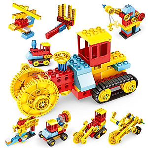 STEM Building Toys for Kids, 10Model Preschool Educational Learning Toys with Storage Box, Construction Engineering Erector Set Preschool Learning Toy,Birthday Gift for Boys Girls 3+ (96Pcs)