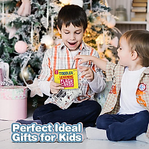 Flash Cards for Toddlers 1 2 3 4 Years, Alphabet Flash Cards with 58 Cards Colors Shapes Numbers Animals and Alphabet for Toddler Learning Activities