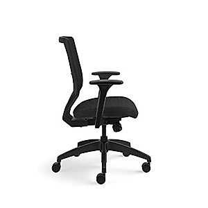 HON HONSVM1ALC10TK Solve Mid Task Chair with Mesh Back and Adjustable Lumbar Support, in Ink (HSLVTMMKD), Black