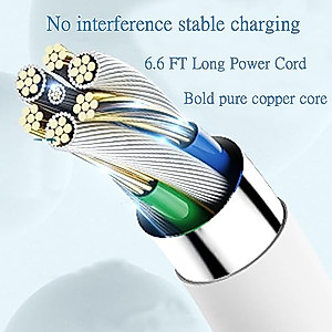 6V Baby Swing Power Cord AC Adapter Compatible for Fisher Price Ingenuity Cradle Swing, Boutique, SmartSize 2-in-1, Rainforest Cradle, Butterfly Ocean Wonders Swing Charger Supply Cable 6.6FT white