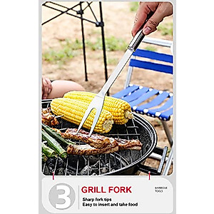 BBQ Grill BBQ Accessories, Stainless Steel Grill Tools Grilling Accessories Grill Set Barbecue Grill Accessories for Outdoor Grill, BBQ Tools Grill Utensils Grilling Tools