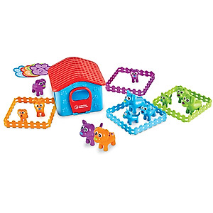 Learning Resources Sort-'Em-Up Pups 28 Pieces, Ages 3+ Sorting & Matching Toys, Educational Toys for Toddlers, Preschool Toys, Toddler Learning Toys