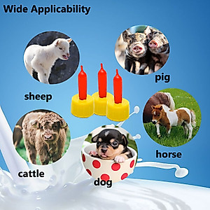 DXary Pritchard Nipple for Goats, Small Soft Goat Nipples Silicone Lambs Milk Drink Nipple for Feeding Sheep Goat Lamb Puppy Nursing Farm Supplies (15 Pieces)