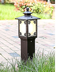 Enlylyog Modern Courtyard Lamp Outdoor Chinese Retro Home Garden Villa Lawn Lamp Outdoor Walking Street Waterproof Grass Community Street Lamp