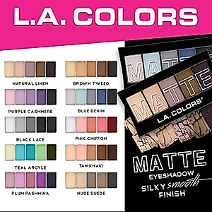 L.A. Colors 5 Color Matte Eyeshadow, Purple Cashmere, CEM473