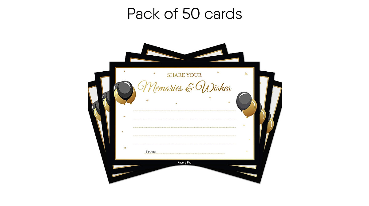 Elegant Memory Cards for Any Celebration - 50 Pack