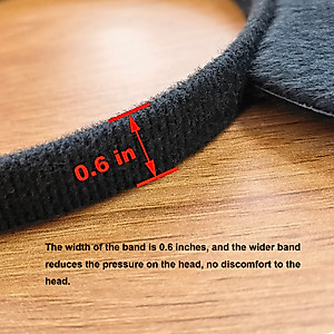 CHuangQi 20pcs Mouse Ears Headband, Solid Black