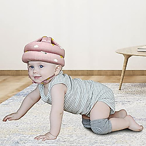 Ocanoiy Baby Walking Harness Handheld Baby Walker Assistant Belt Baby Head Protector Baby Helmet for Crawling Walking Baby Knee Pads