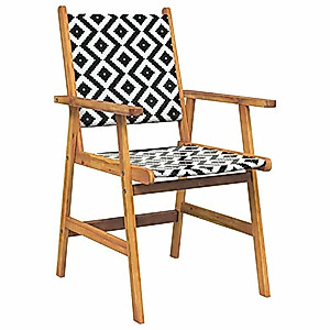 Camerina 5 Piece Patio Dining Set Outdoor Dining Table Set Patio Table and Chairs Set Outdoor Patio Dining Set Solid Wood Acacia 3087133