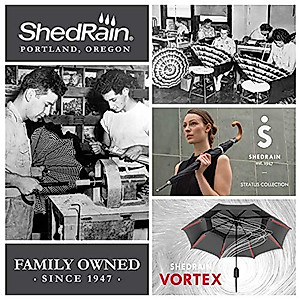 ShedRain Multicolored Heart Striped Kids Umbrella - Pinch-Proof, Easy Grip Handle - Compact Children's School & Travel Umbrella with Large 33" Arc, Heavy Duty Steel Shaft & Fiberglass Ribs