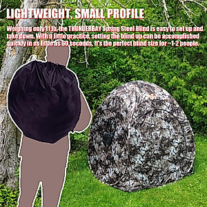 THUNDERBAY 60" x 60" Pop-Up Ground Blind for Deer Turkey Duck Hunting, Bow Hunting, Digital Camo