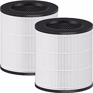 XBWW 2 Packs True HEPA Replacement Filter Compatible with AMEIFU GDAP1W / GDAP1USW / Vi-GDAP1USW, VEWIOR A2 (ClearAir-A2) and Tailulu HQZZ-160 Air Cleaner Purifiers