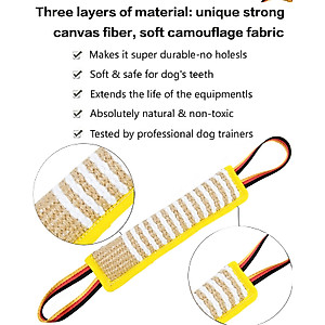 Clysoru Dog Tug Toy Dog Tough Jute Bite Pillow - Durable Training Equipment - Puppy to Large Dogs Interactive Toy for Large Dogs and Small Dogs