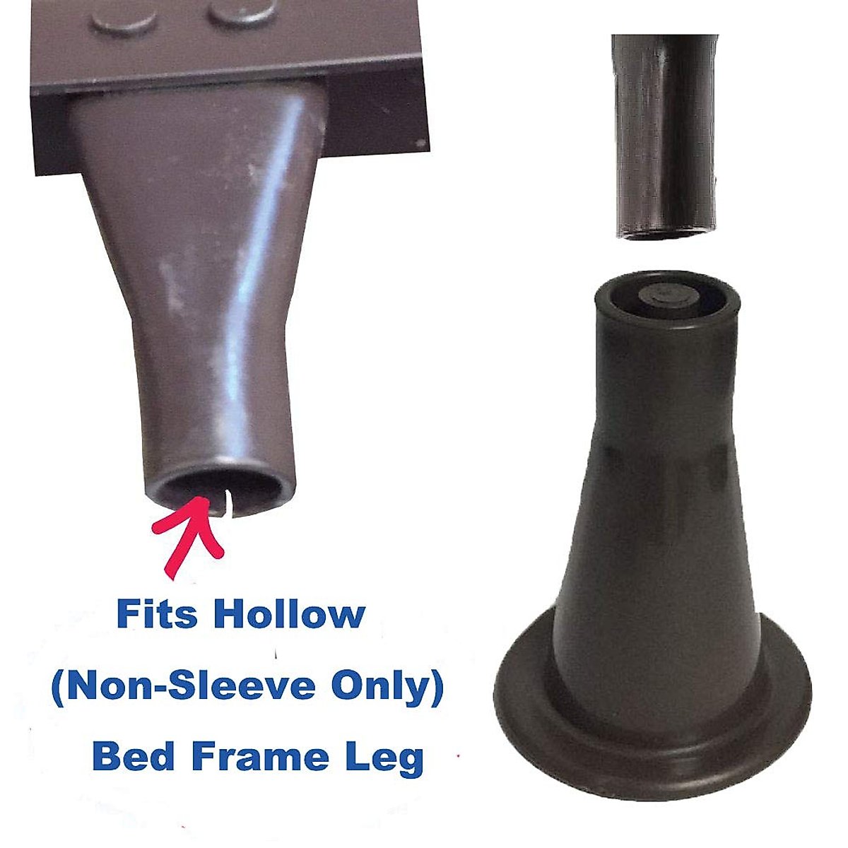 Plastic Bed Frame Feet That Replace Wheels. Easy to Install. Sturdy Bed Feet for Bed Frame. Set of 6 Bed Frame Feet Replacement