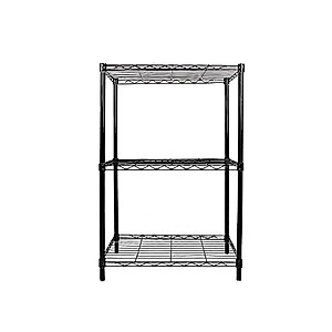 GIA Home Series 3 Tier Wire Shelving Unit Standing Storage Metal Shelves for Kitchen&Bathroom,Set of 2,Black