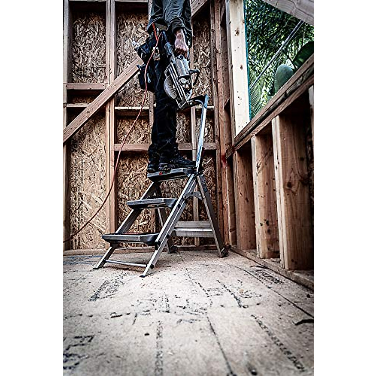 Little Giant Ladders, Safety Step, 3-Step, 3 Foot, Step Stool, Aluminum, Type 1A, 300 lbs Weight Rating, (10310BA)