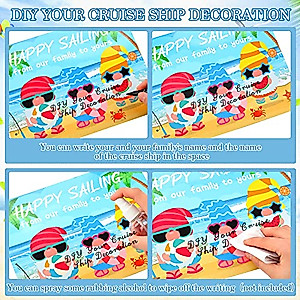 2 Pcs Large Graduation Cruise Door Magnet 8.46 x 10.82 Inch Summer Gnome Palm Tree Fridge Refrigerator Car Magnets Tropical Cruise Door Magnetic Decorations (Summer)